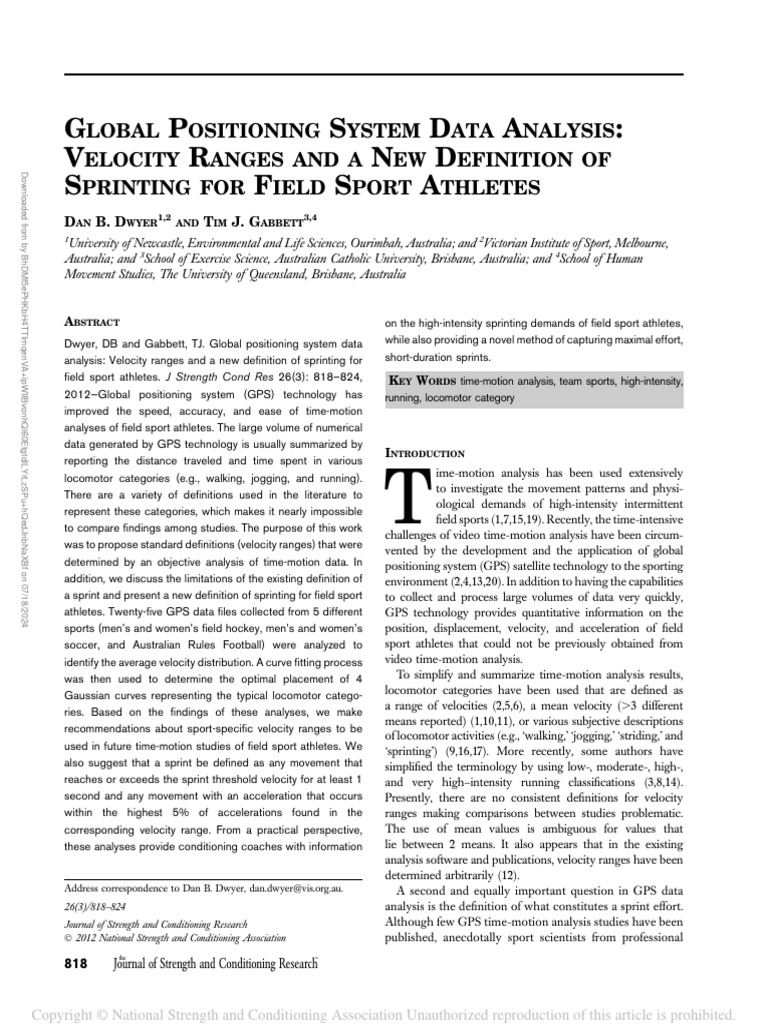 Global Positioning System Data Analysis Velocity.31 | PDF | Acceleration | Global Positioning System