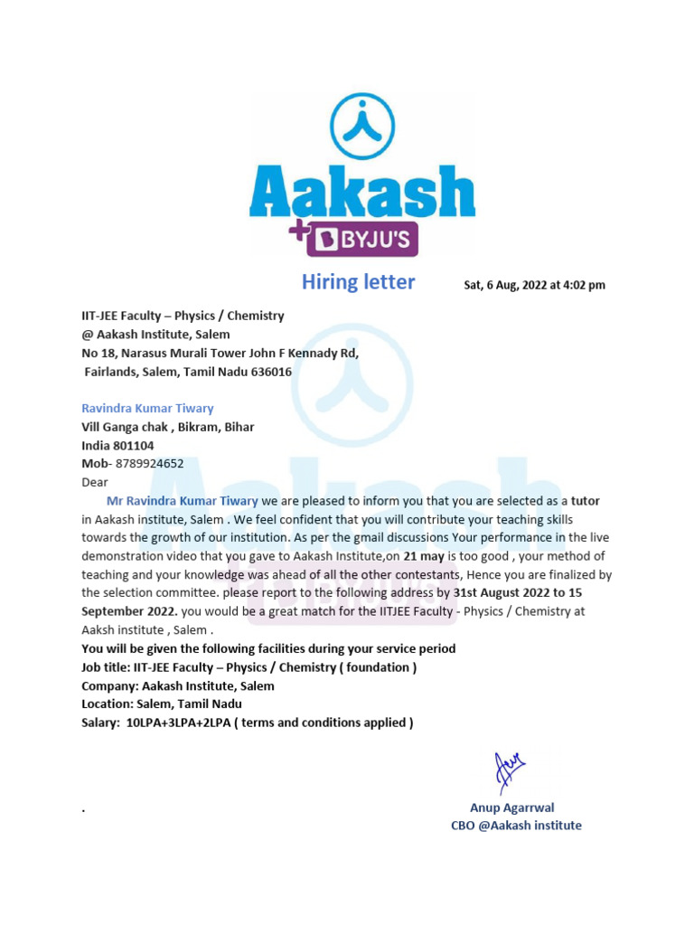 Aakash Institute | PDF | Career & Growth | Science & Mathematics