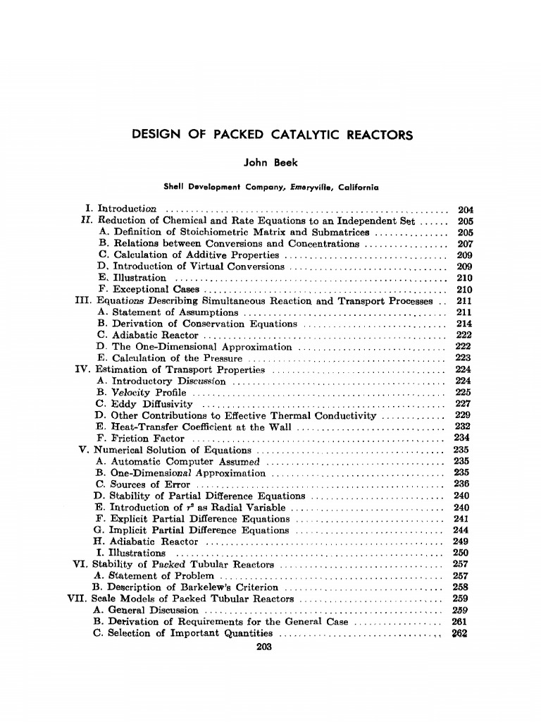 1962 Design of packed catalytic reactors | PDF | Matrix (Mathematics ...