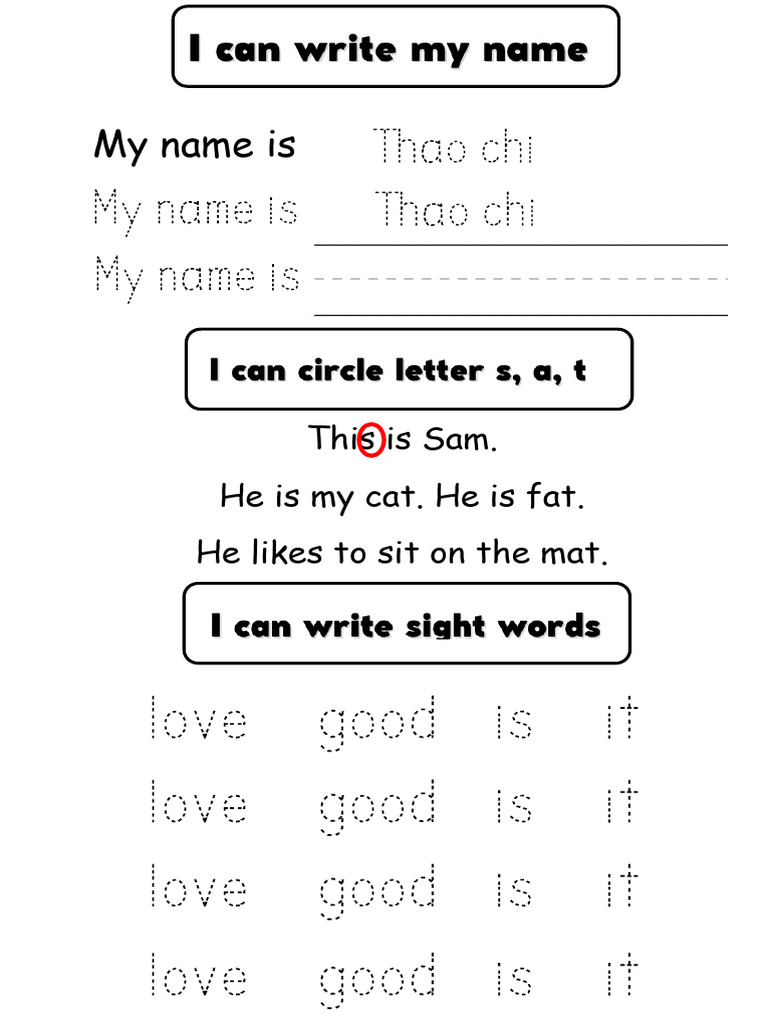 (Learning Center) Name, Letters, Sight Words | PDF | Vietnam