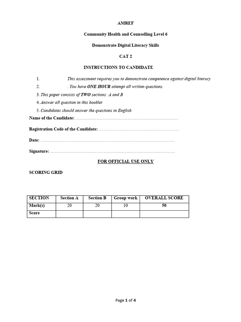 level 6 CAT 2 | PDF | Computing