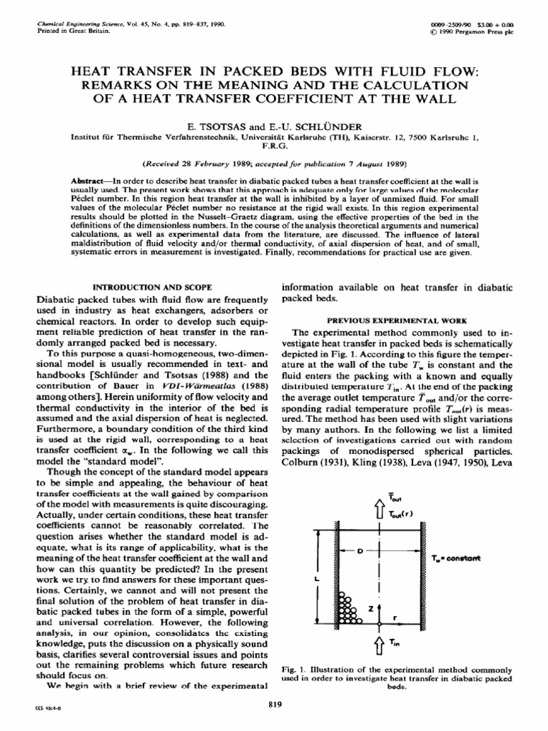 Heat Transfer in Packed Columns | PDF | Heat Transfer | Heat
