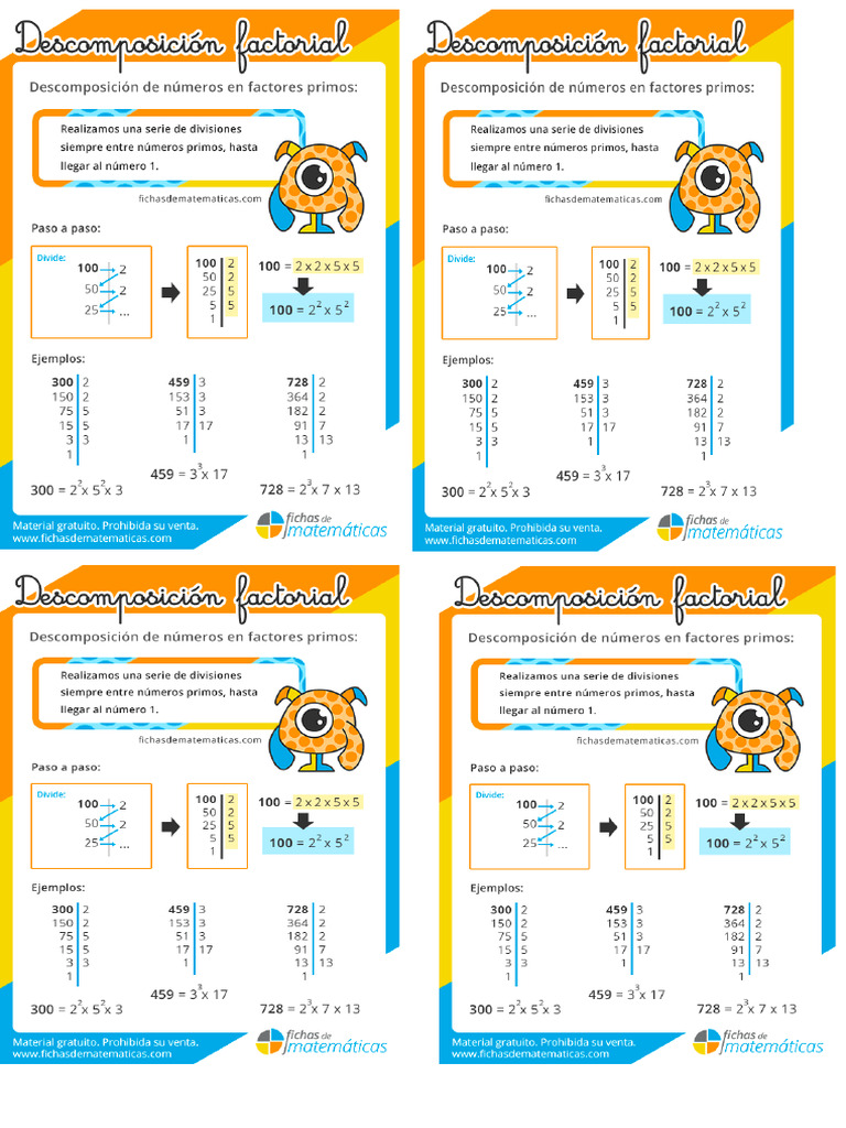 Descomposicion Factorial y Numeros Primos | PDF
