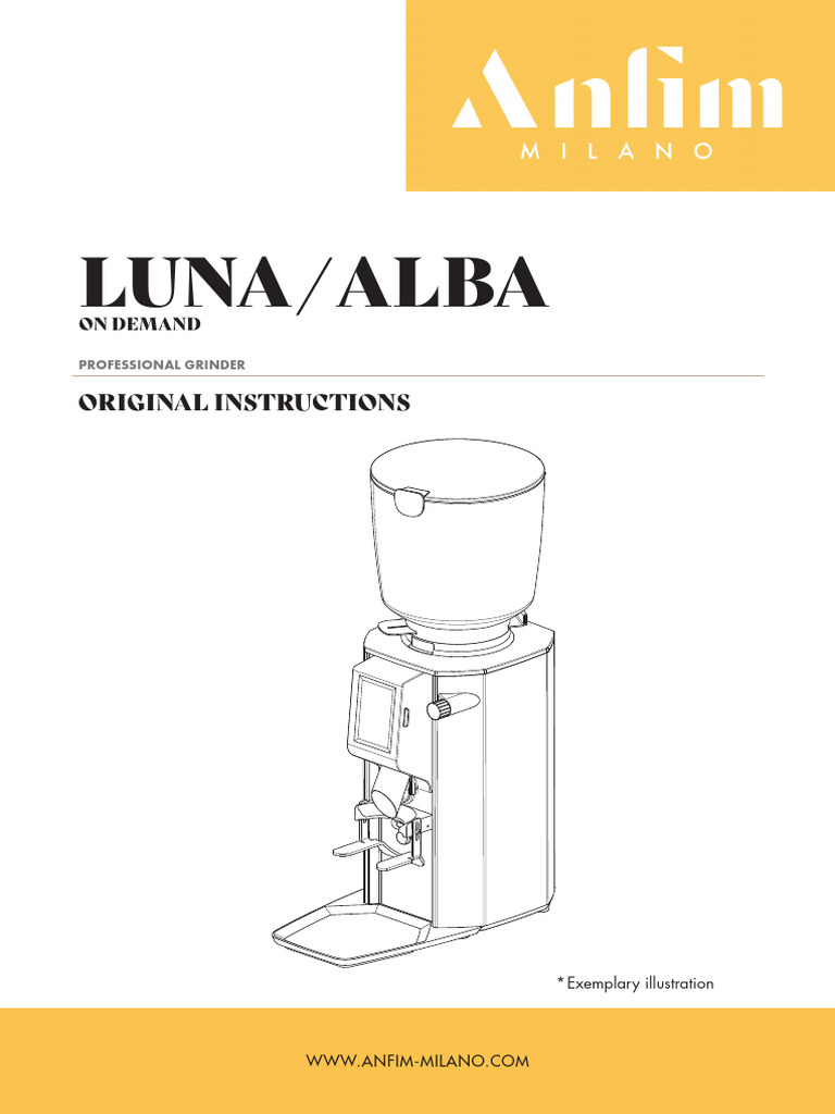 Luna/Alba Espresso Grinder Guide | PDF | Grinding (Abrasive Cutting ...