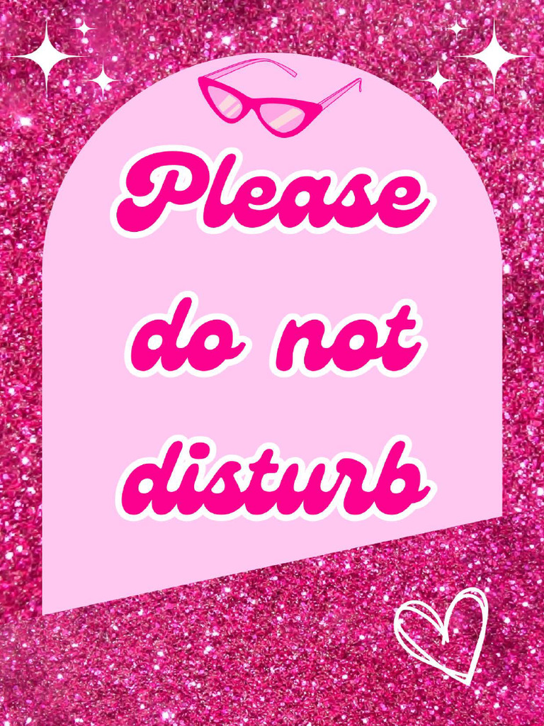 Pink Illustrated Do Not Disturb | PDF