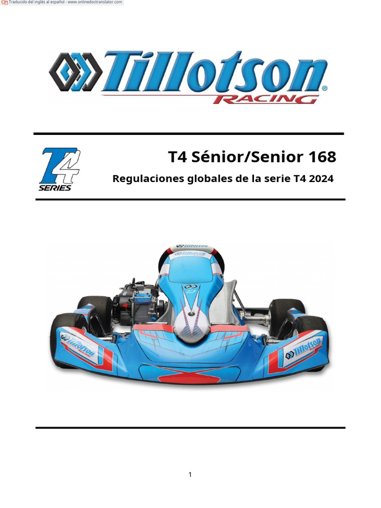 T4 Senior Global Regulations 2024 09022024 V2.en - Es | PDF | Embrague ...