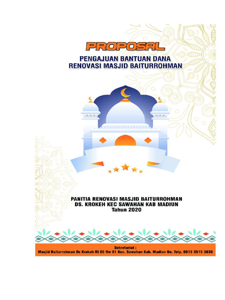 Proposal - Rehab Masjid Krokeh | PDF | Perjalanan