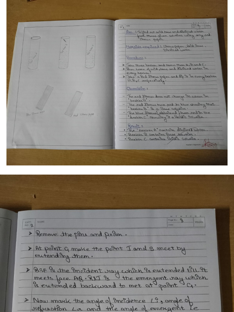 Practical Exp-1 ,2 And7 Science | PDF