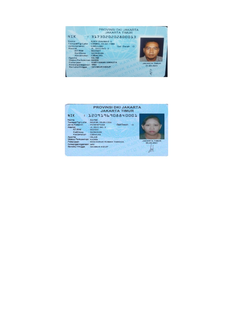 KTP Asep & Istri | PDF