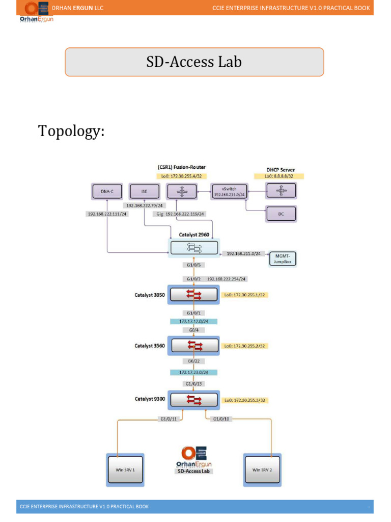 SD-Access Part of The CCIE EI Workbook Orhan Ergun | PDF | Ip Address | Computer Network