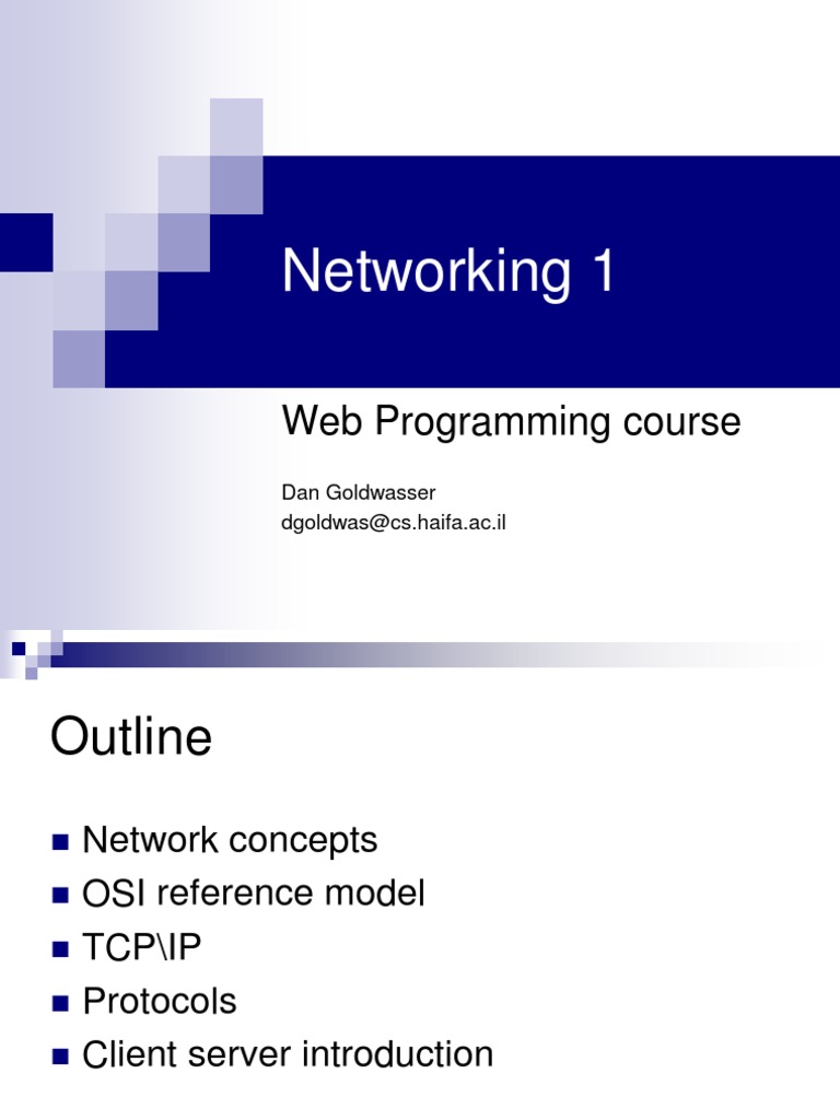 Networking 1: Web Programming Course | PDF | Internet Protocols ...