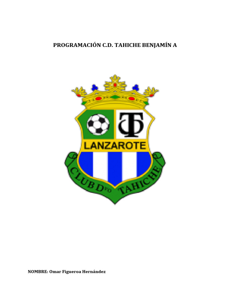 Programación BENJAMÍN | PDF | Defensor (Asociación de Fútbol ...