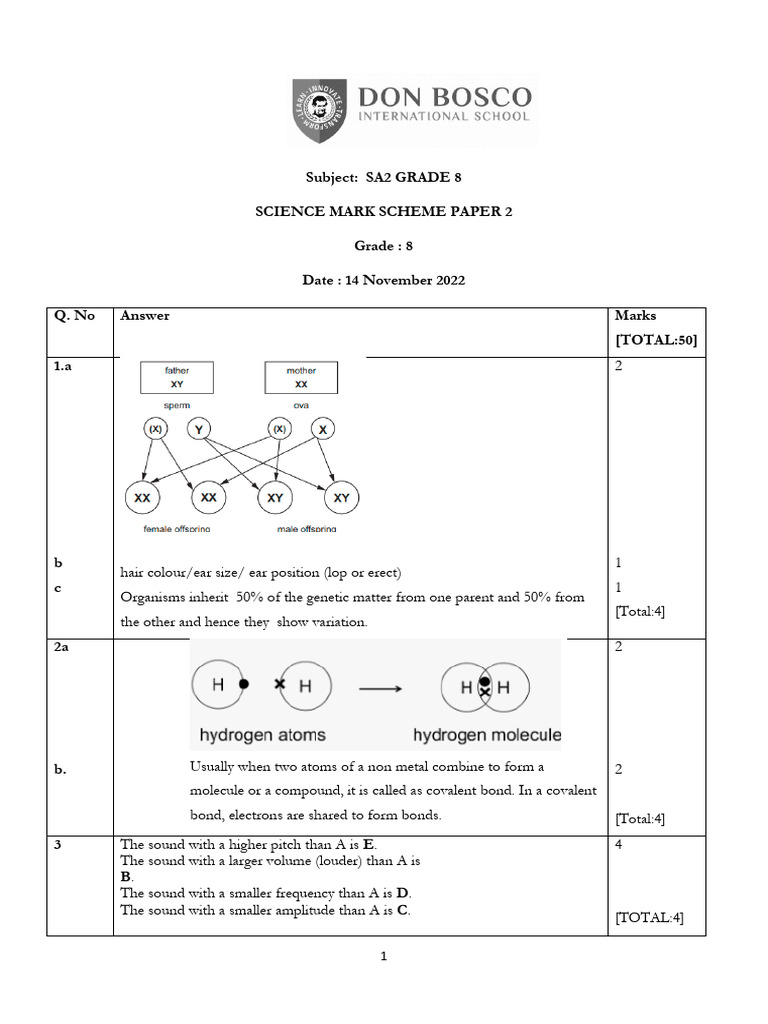 SA1 P 2 MS Grade 8 Science | PDF | Ion | Ionic Bonding