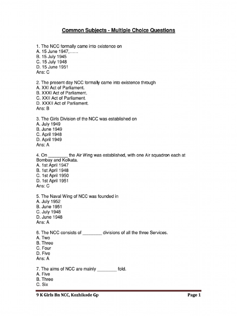 600 MCQ's 9 K Girls BN | PDF