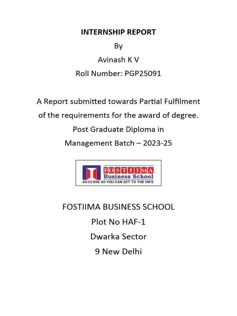 Internship Report - Avinash K V PGP25091 | PDF | Social Media | Popular ...
