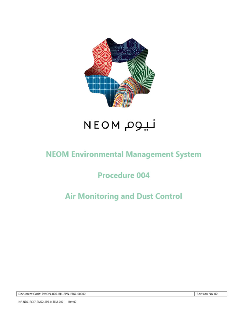EP7.002.002 NEOM E MS PRO-004 Air Monitoring and Dust Control Rev 002 ...