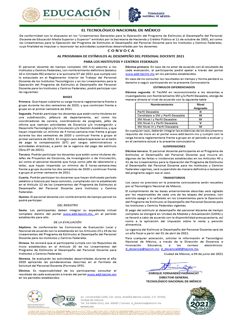 Convocatoria EDD 2021 | PDF | México