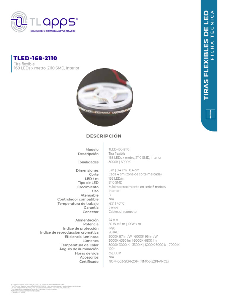 Tled 168 2110 | PDF | Diodo emisor de luz | Encendiendo