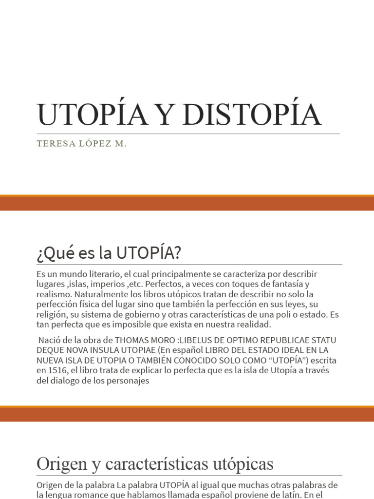 Utopía y Distopía | PDF | utopía | Distopía
