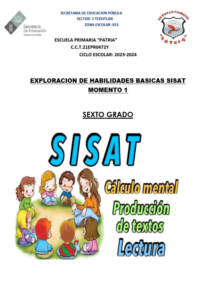 Sisat Segundo Momento Sexto Grado7 | PDF | Aprendizaje