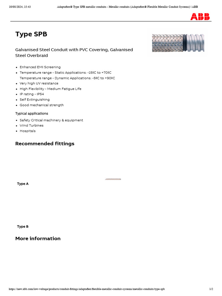 Adaptaflex® Type SPB Metallic Conduits - Metallic Conduits (Adaptaflex ...