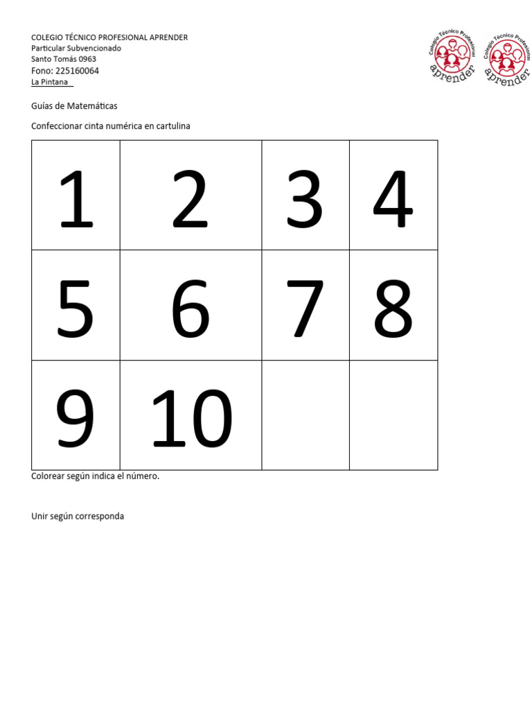Guías de Matemáticas - Kinder - Abril | PDF