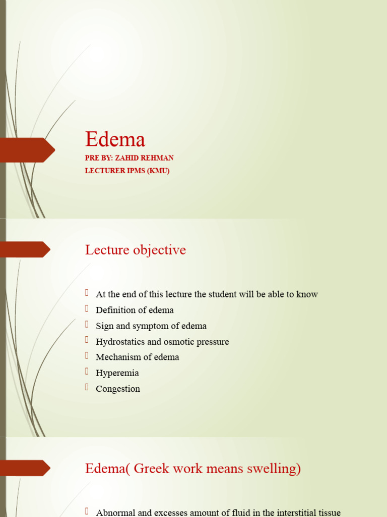 Edema | PDF | Edema | Lymph