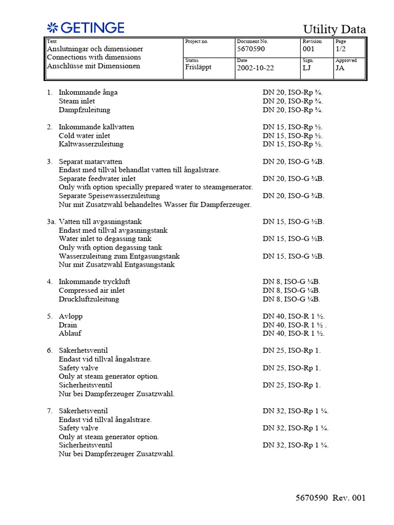 Autoclave Getinge Hs66 | PDF | Mechanical Engineering | Steam Power