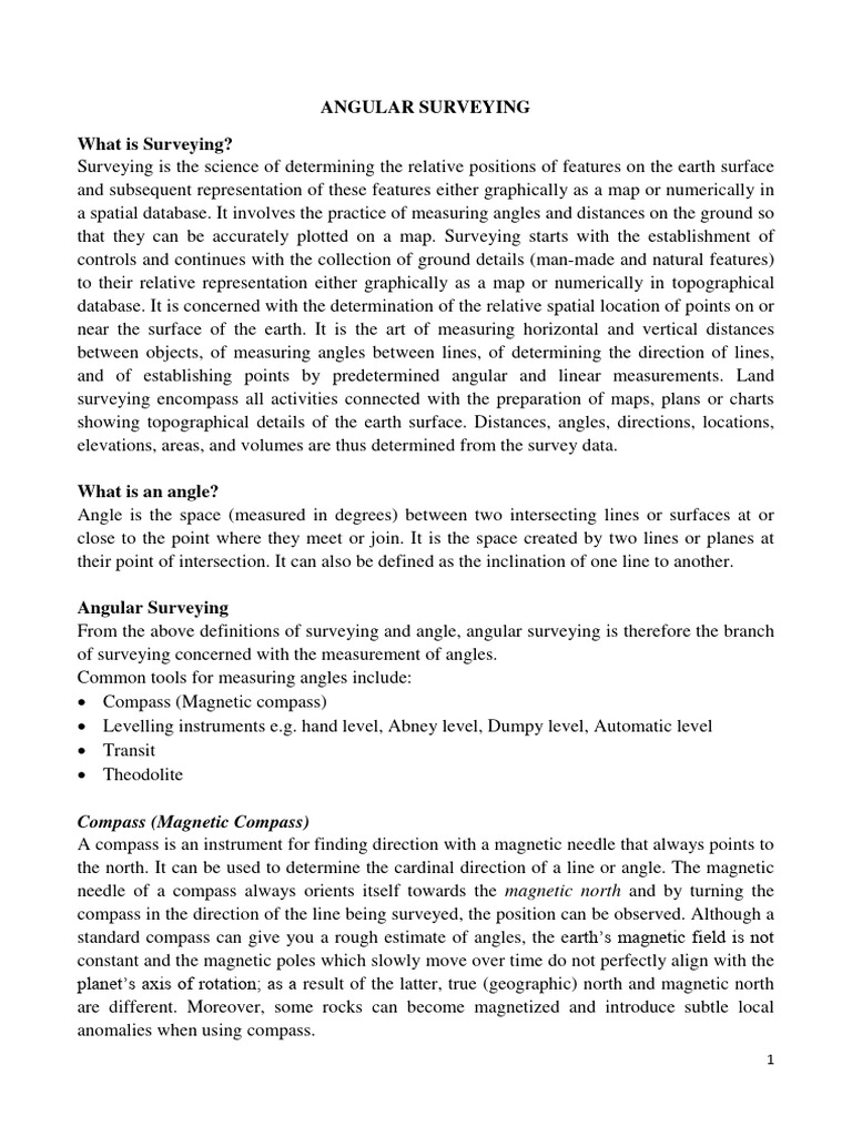 Angular Surveying | PDF | Surveying | Metrology
