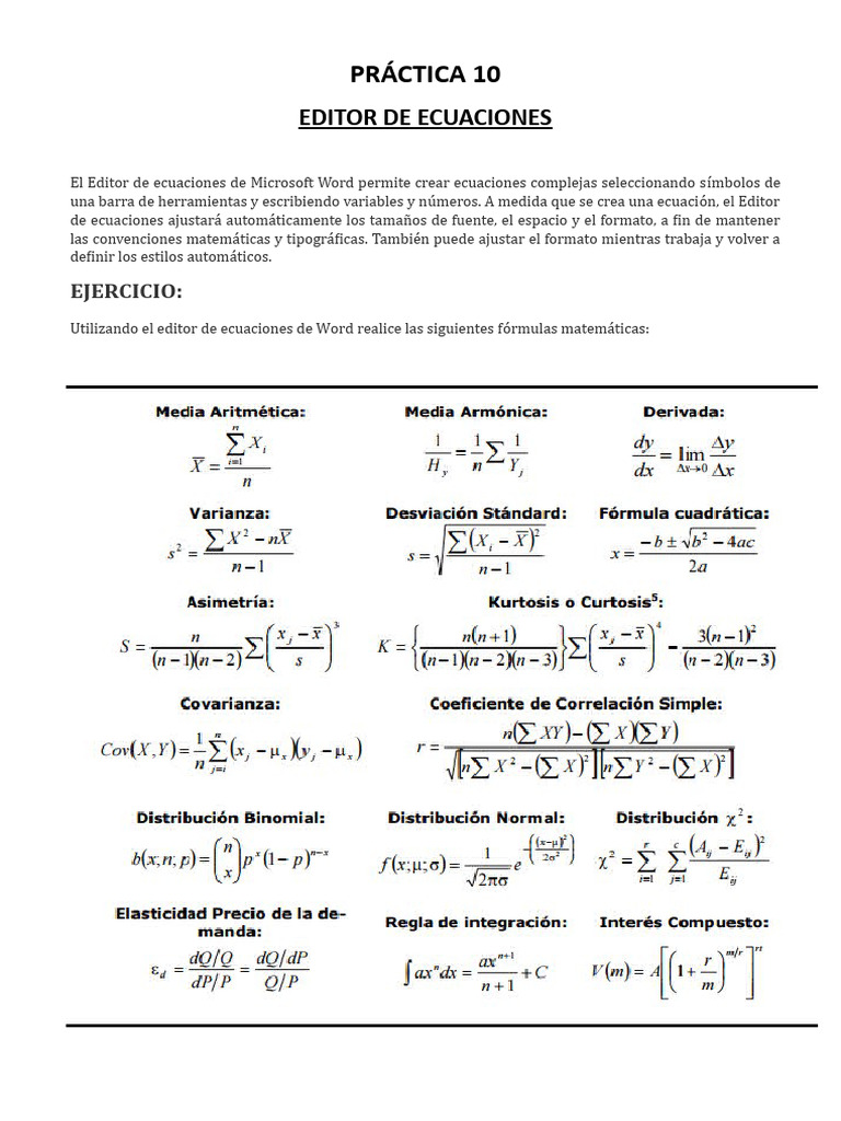 Práctica De Ejercicios De Word Pdf