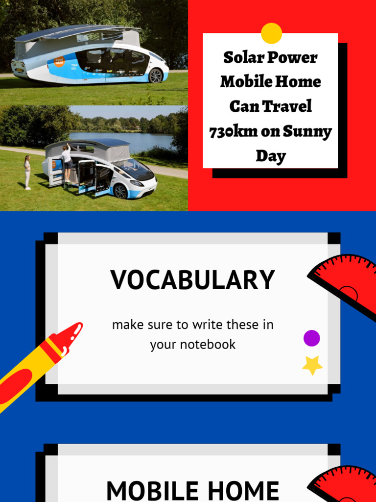 Solar Power Mobile Home Can Travel 730km On Sunny Day | PDF | Mobile ...