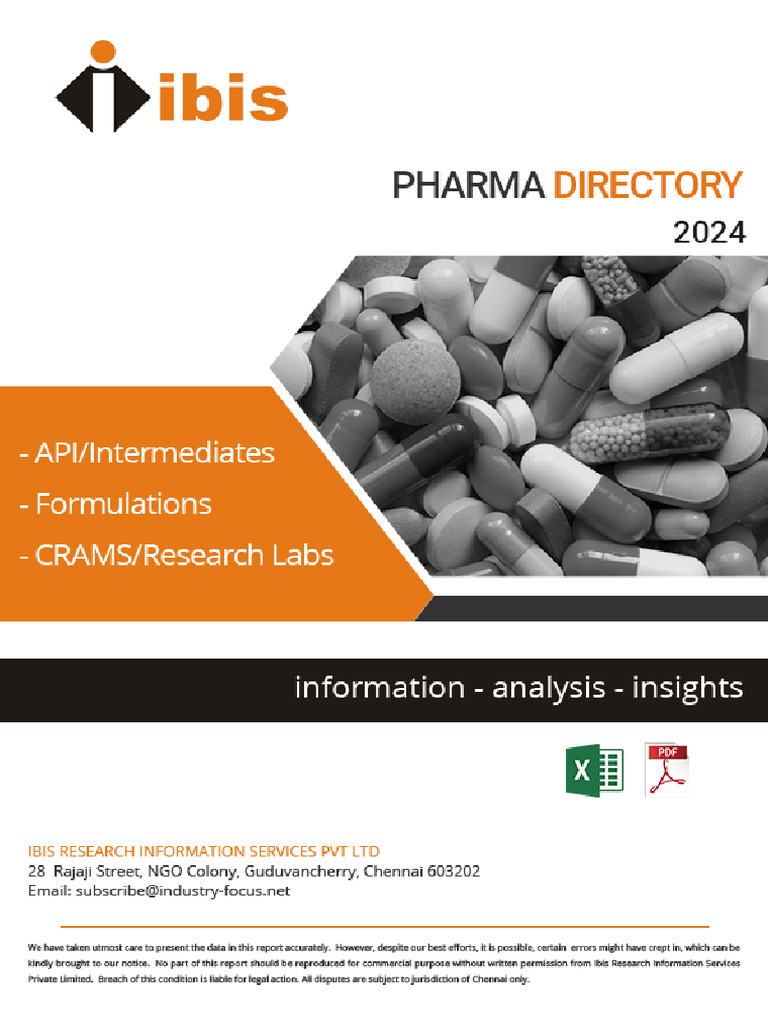Ibis Pharma Directory 2024 Sample | PDF | Generic Drug | Medical Treatments