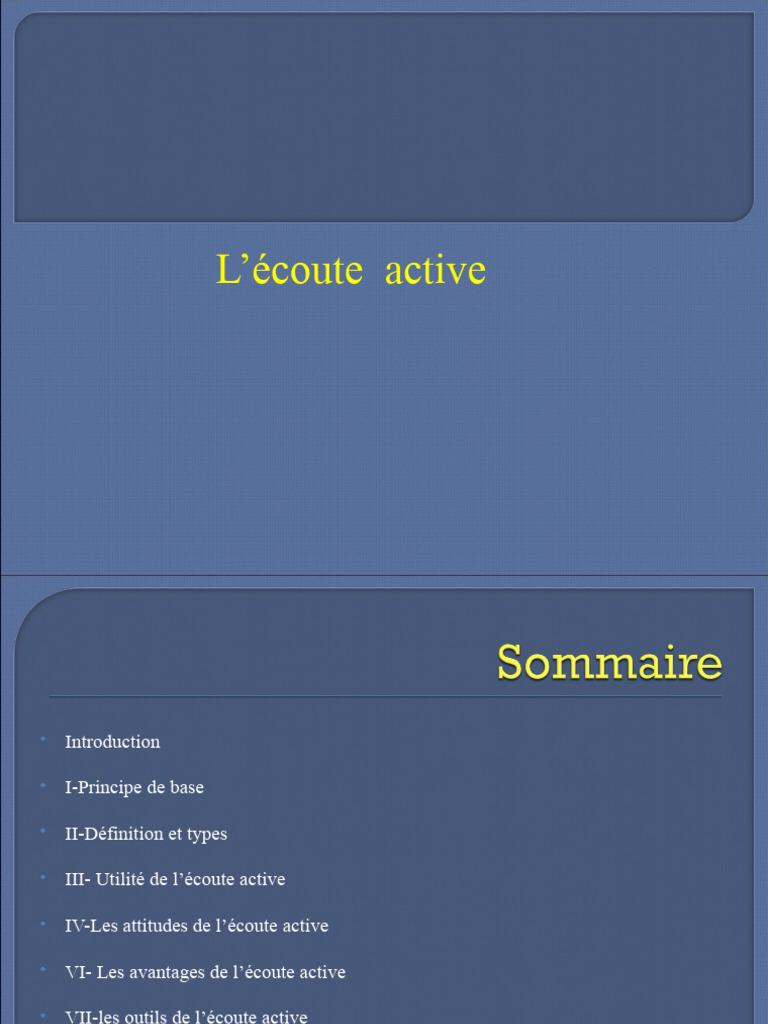 Ecoute Active | PDF | Empathie | Émotions