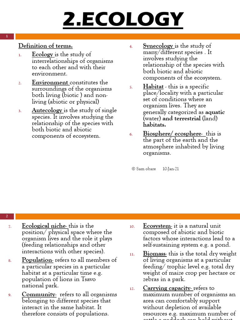 Cbhs Bio Notes Form 3 2024 | PDF | Food Web | Predation