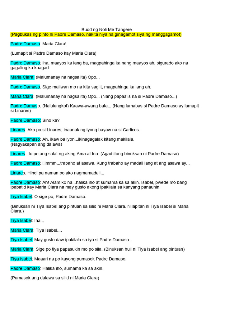 Noli Me Script | PDF