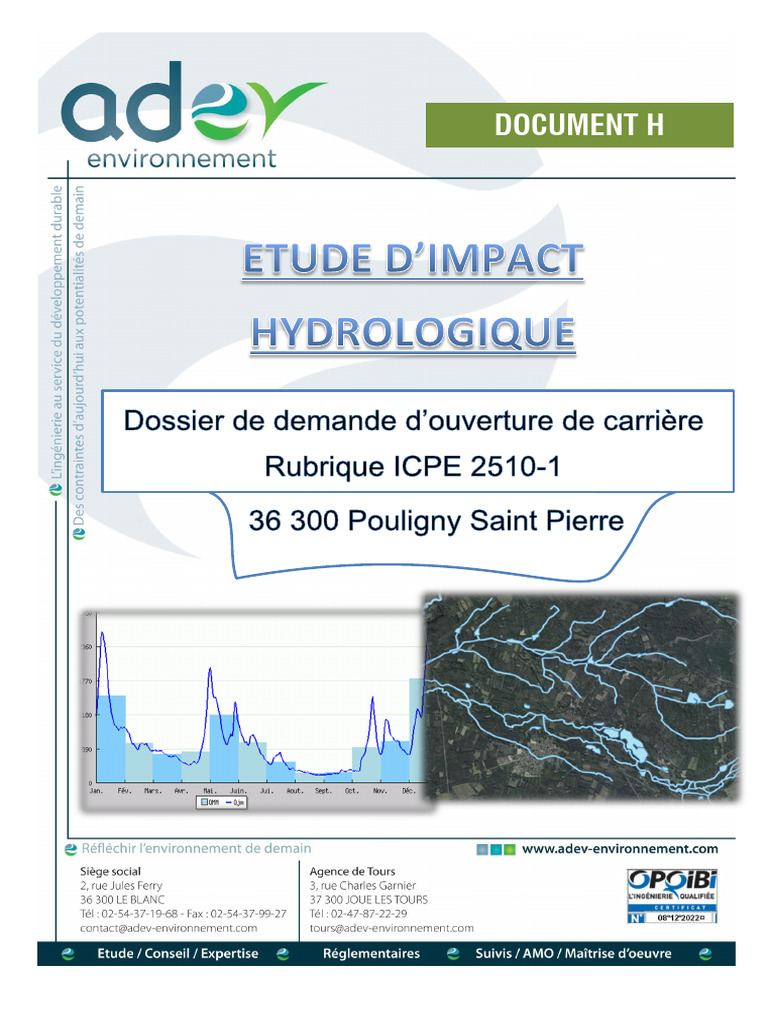 H - Etude Hydrologique - Adev | PDF | Hydrogéologie | Débit (hydrologie)