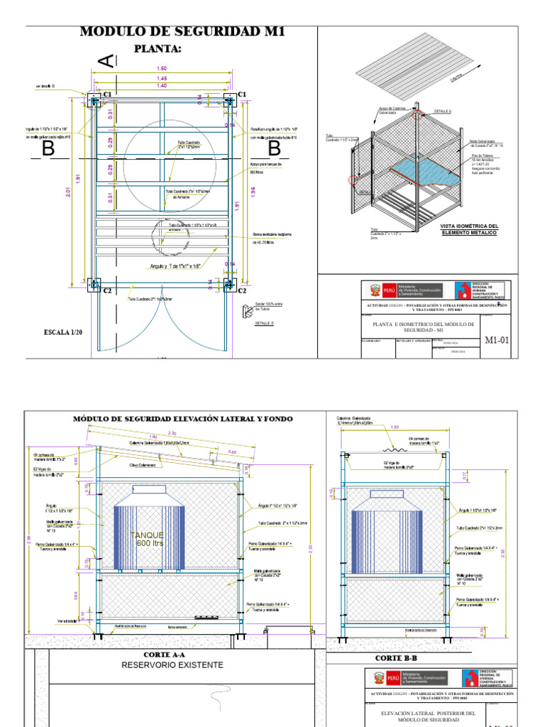 PLANOS EN AUTOCAD M1 | PDF | Sector secundario de la economía | Metalurgia