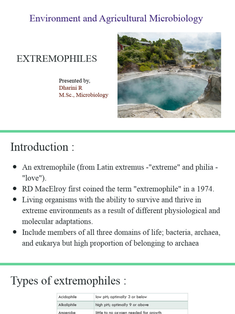 Extremophiles | PDF | Archaea | Organisms