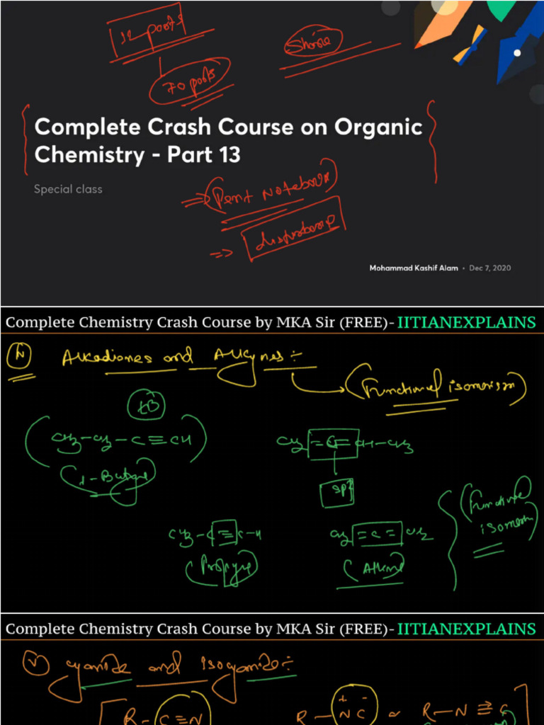 Complete Crash Course on Organic Chemistry Part 13 With Anno (1) | PDF