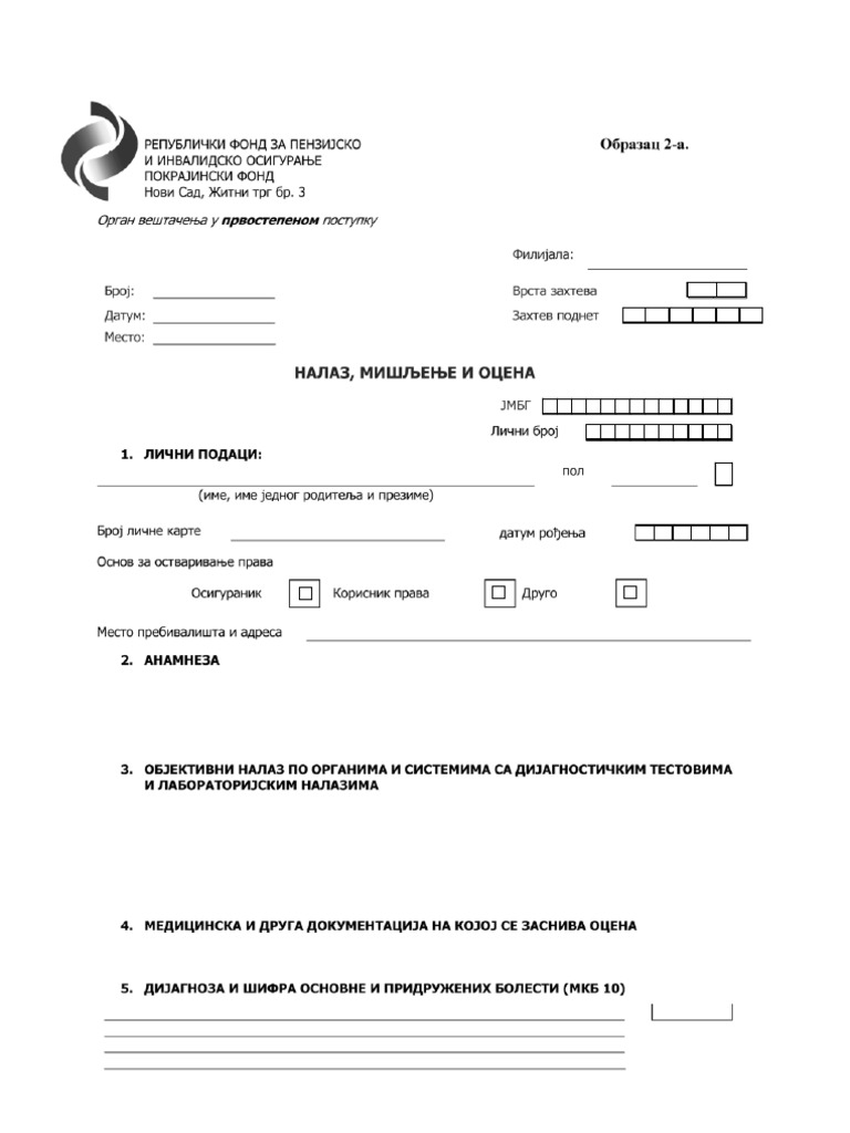 Nalaz, Mišljenje I Ocena | PDF