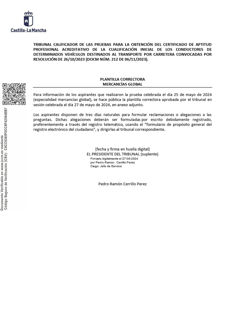 Cap - 2024 - 3a - Plantillas - Correctoras EXAMEN CAP TOLEDO | PDF ... Cap - 2024 - 3a - Plantillas - Correctoras EXAMEN CAP TOLEDO | PDF ...