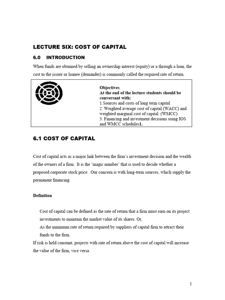 Financial Management Cost of Capital | PDF | Cost Of Capital | Financial Risk