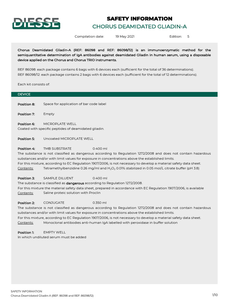 EN MSDS Ed 5 | PDF | Toxicity | Water
