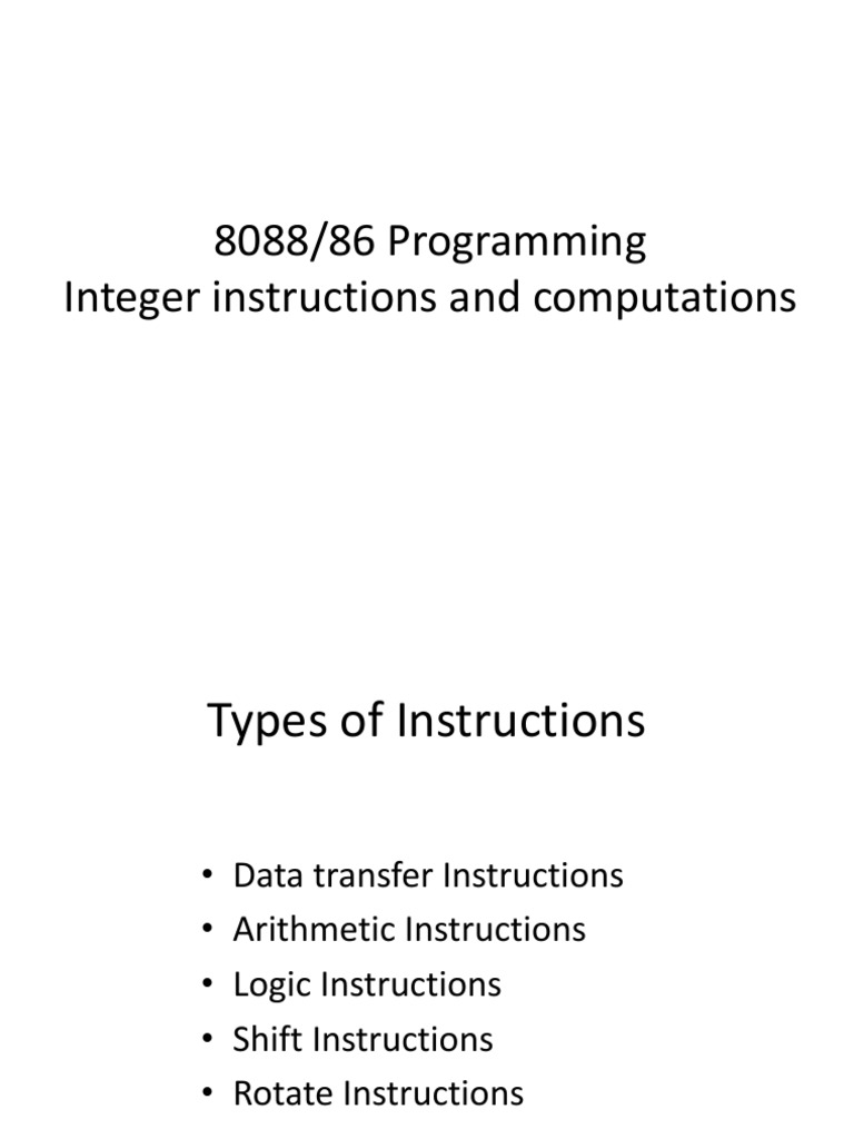 8088 Instruction Set | PDF | Instruction Set | Central Processing Unit