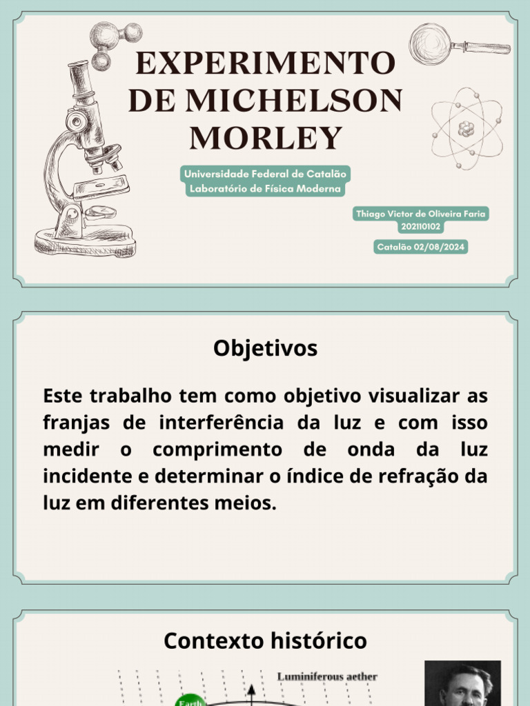 Experimento de Michelson | PDF