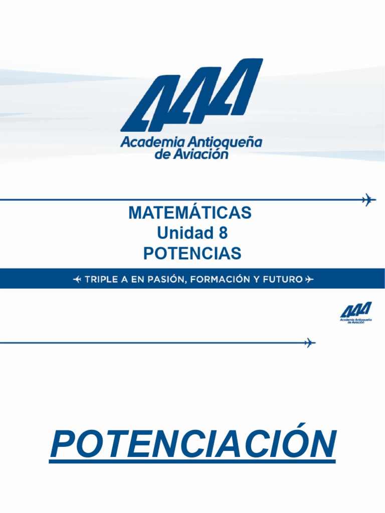 Unidad P8 - Potencia y Radicacion | PDF | Exponenciación | Multiplicación