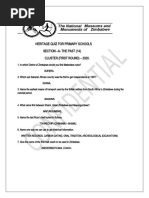 Heritage Form 1 Paper 1 | PDF | Zimbabwe