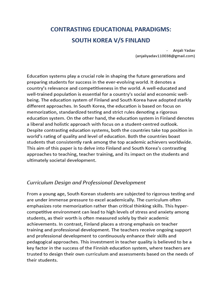 Anjali Yadav - Assignment Public Policy | PDF | Teachers | Curriculum