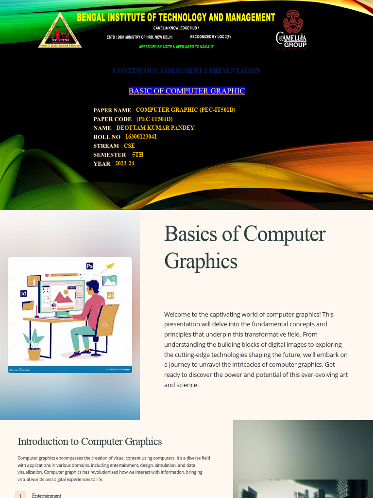 Basics of Computer Graphics Overview | PDF | Computer Graphics ...