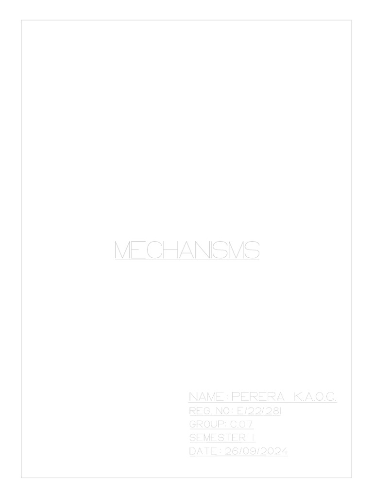 Osanda Machanisms | PDF